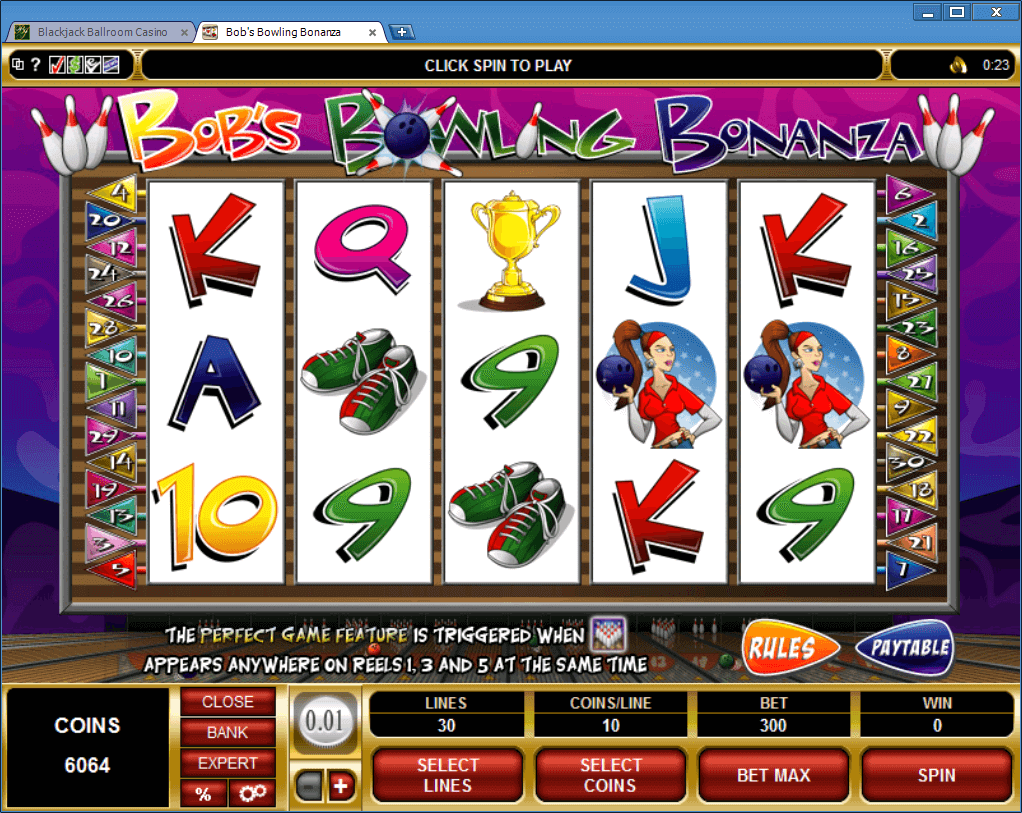 Bob’s Bowling Bonanza bonus slot BlackJack Ballroom