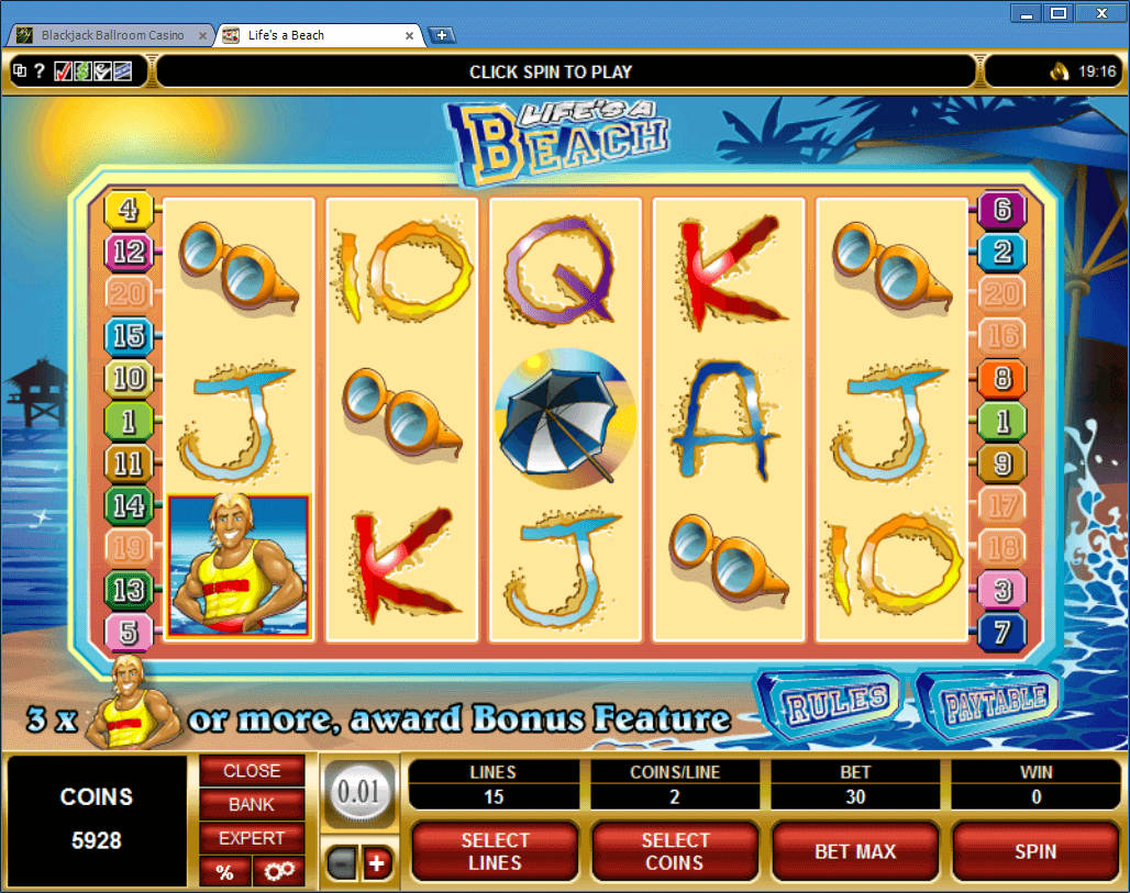 Life’s a Beach bonus slot BlackJack Ballroom online gambling casino