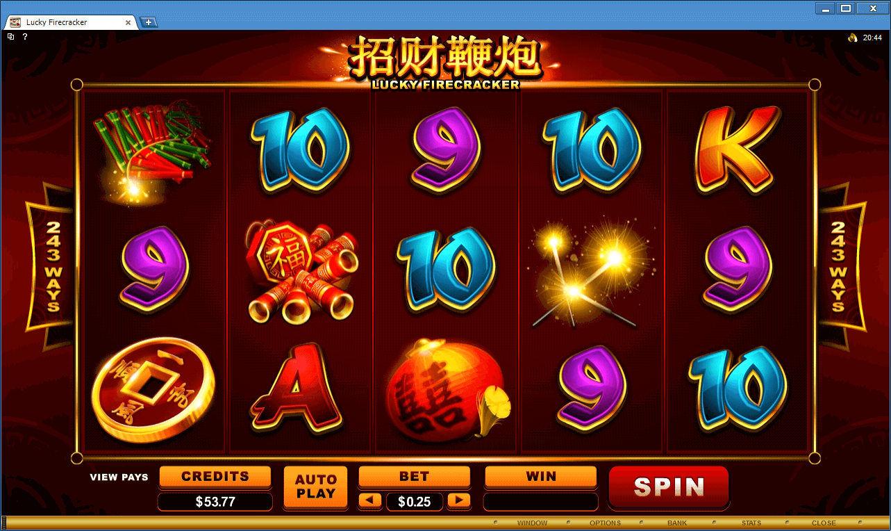 Lucky Firecracker regular video slot BlackJack Ballroom online casino ...